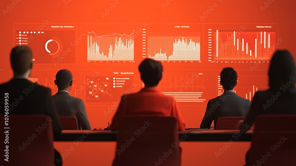 Highly Detailed 3D Render of Diverse Group of Individuals Analyzing ...