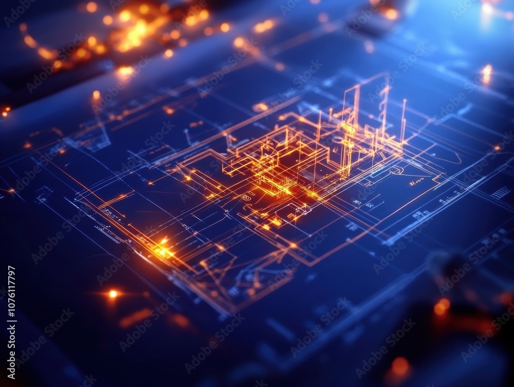 The blueprint was central to the design process, outlining every detail ...