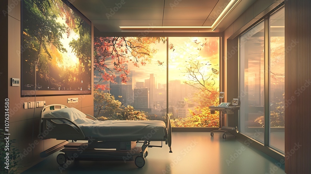 Immersive Hospital Room with Interactive Nature Screens for Soothing ...