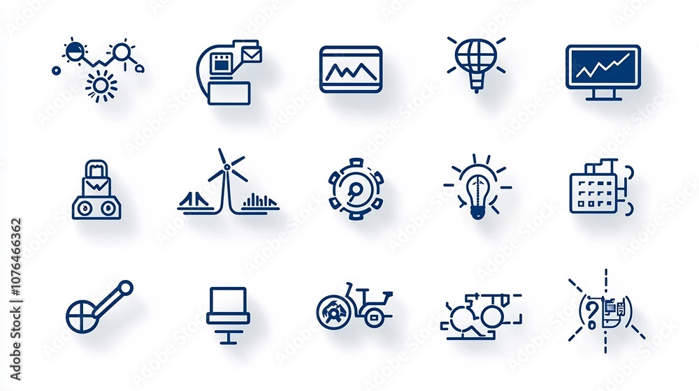 Comprehensive set of pixel perfect 64x64 icons in a clean minimalist ...