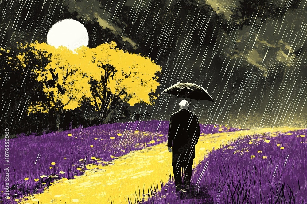 anime boy watching the beautiful sky digital art, painting, anime, art ...
