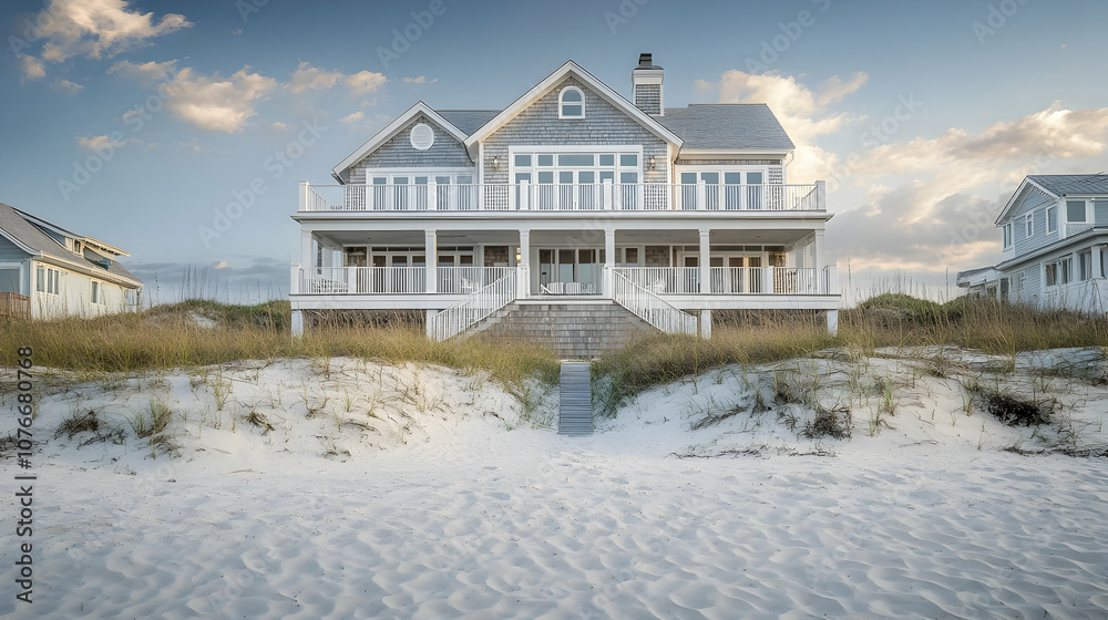 Hamptons beach house with private dune access and pristine Atlantic ...