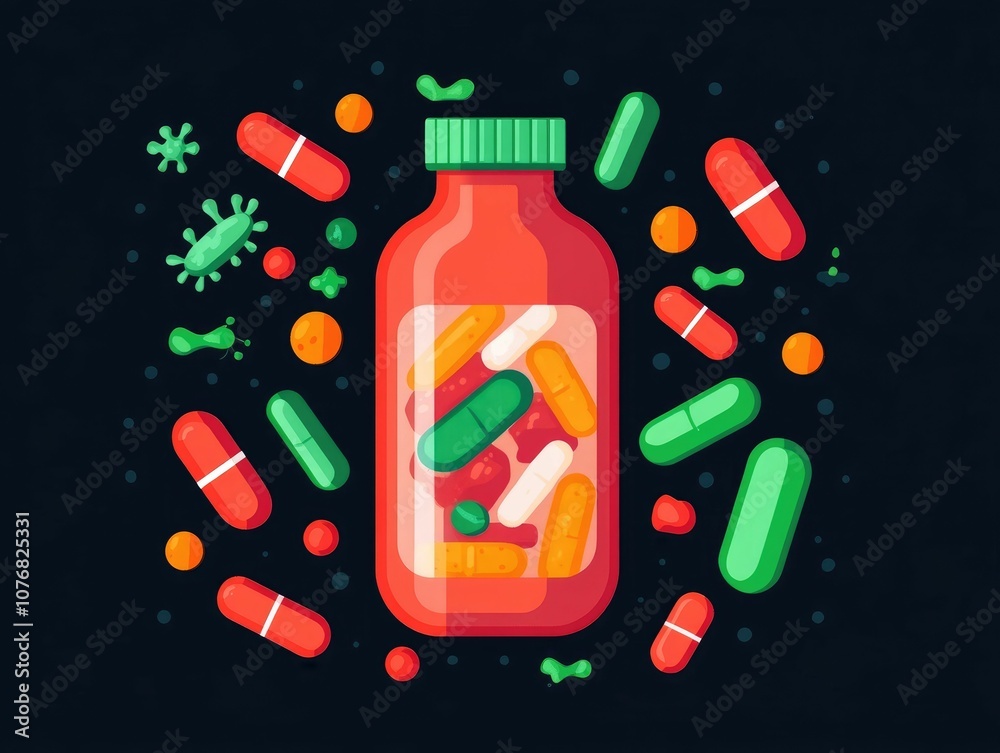 Flat Design Depicting the Risks and Dangers of Food Contamination and ...