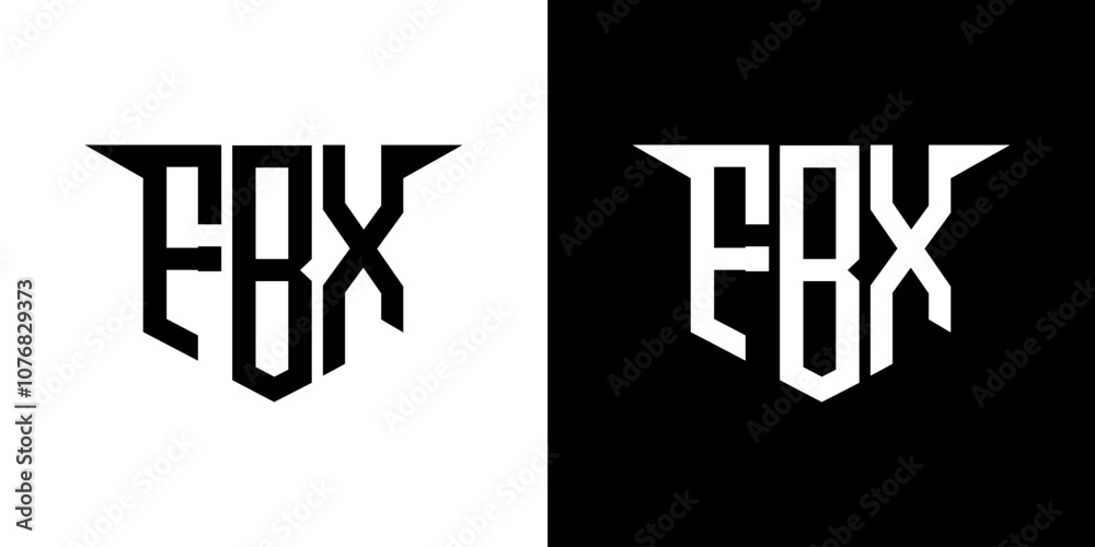 Stock-Vektorgrafik „FBX letter logo design with white background in ...