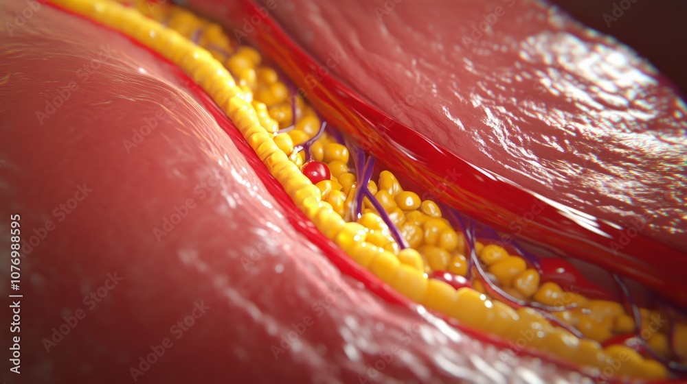 3D Model of Coronary Arteries, detailed representation of coronary ...