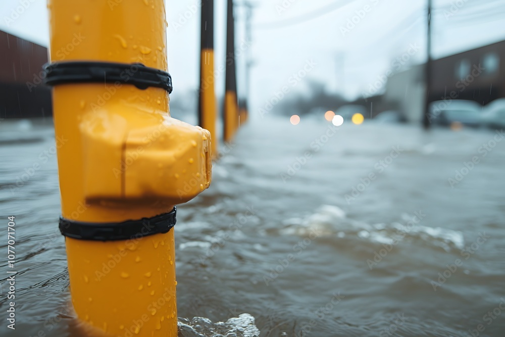 Floodwater creeping up an electrical pole – Highlighting risks of ...