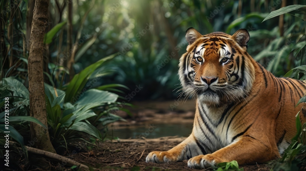 Tiger in the jungle nature Stock Photo | Adobe Stock