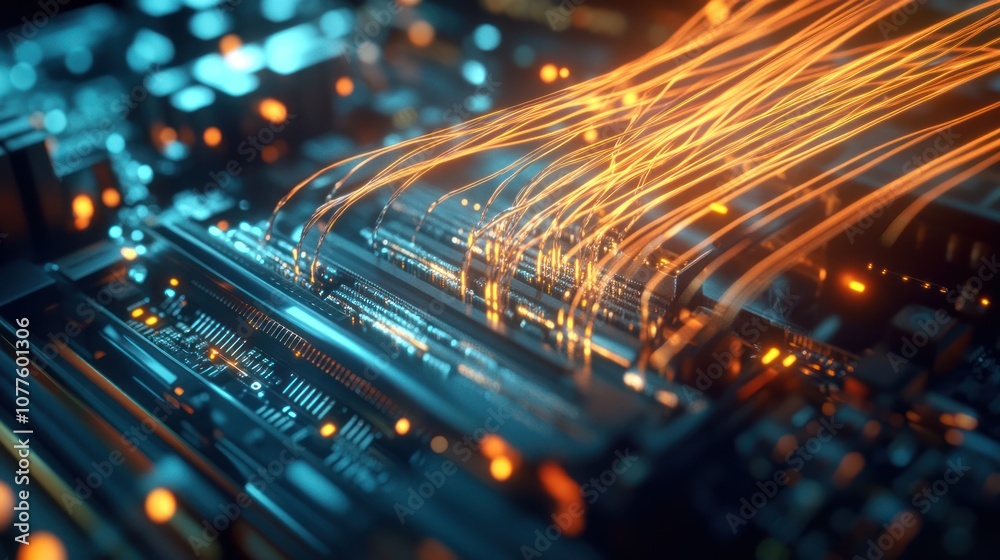 Data flows through a computer system via hardware components, traveling ...