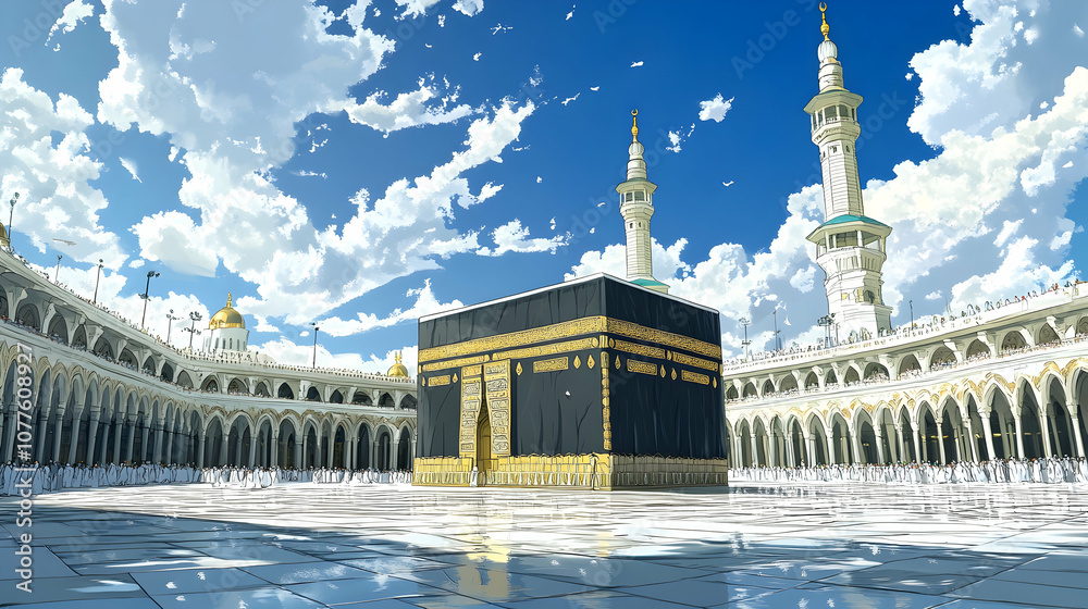 Kaaba and Masjid al-Haram in Mecca, Saudi Arabia, Islam, Muslim, Mosque ...