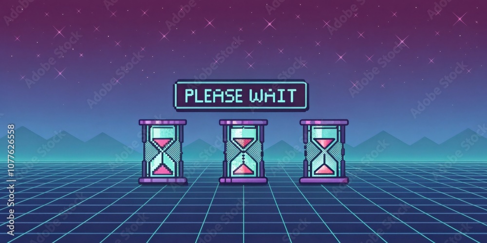 Loading Screen A vintage loading animation featuring spinning ...