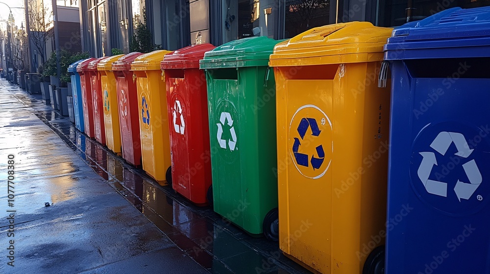 Innovative smart waste management system display showing optimized ...