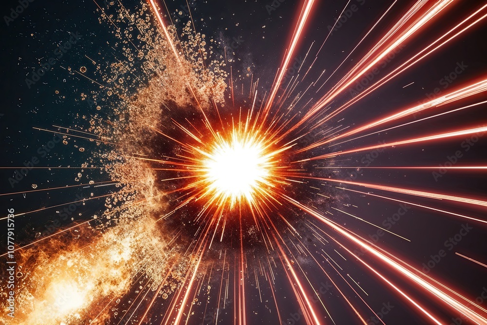 Dynamic Visual Framework of Vibrant Shiny Particles and Energy ...