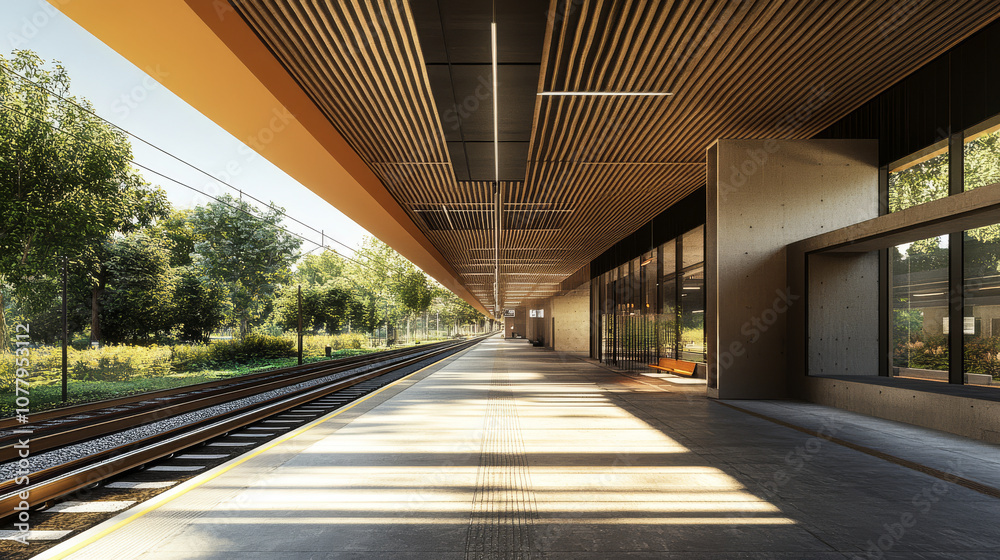 A new train station under development, with sustainable materials and ...