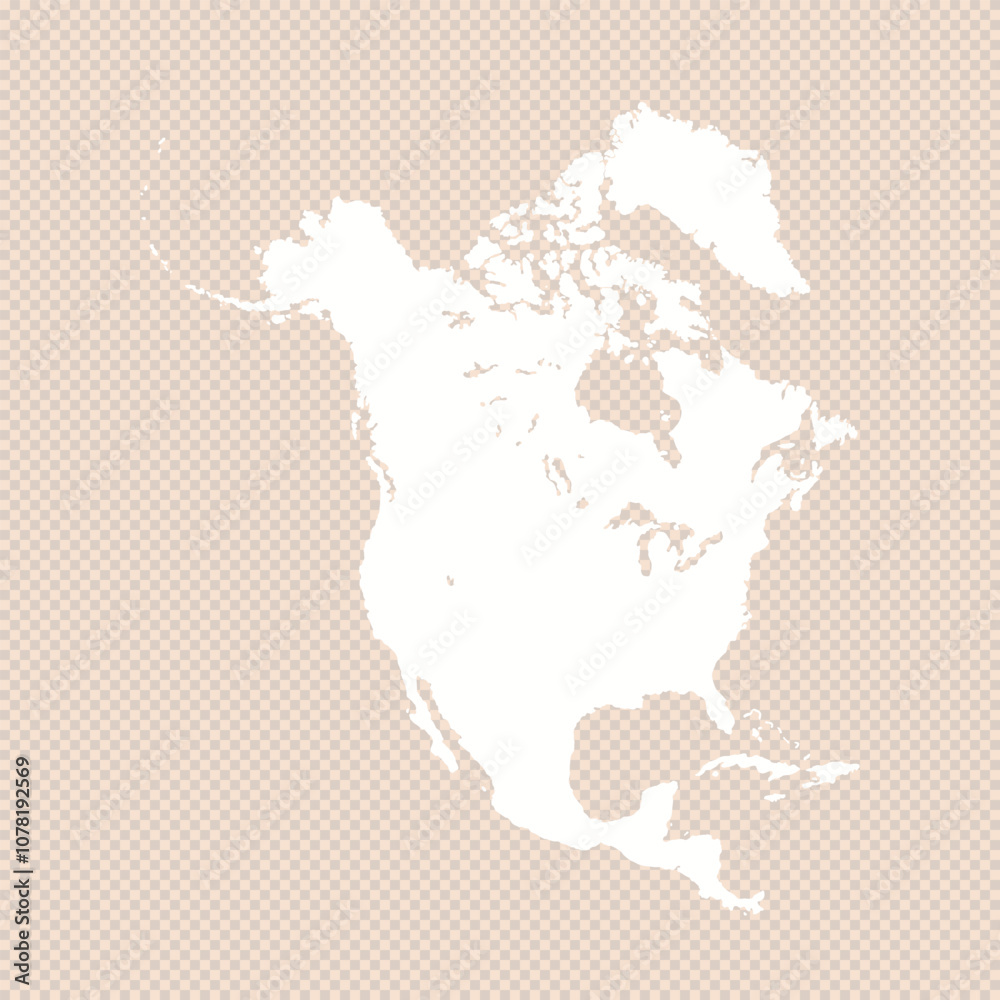 Map of North America, sign silhouette. World Map Globe. Vector ...