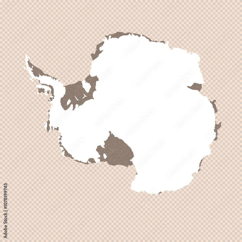 Map of Antarctica, sign silhouette. World Map Globe. Vector ...