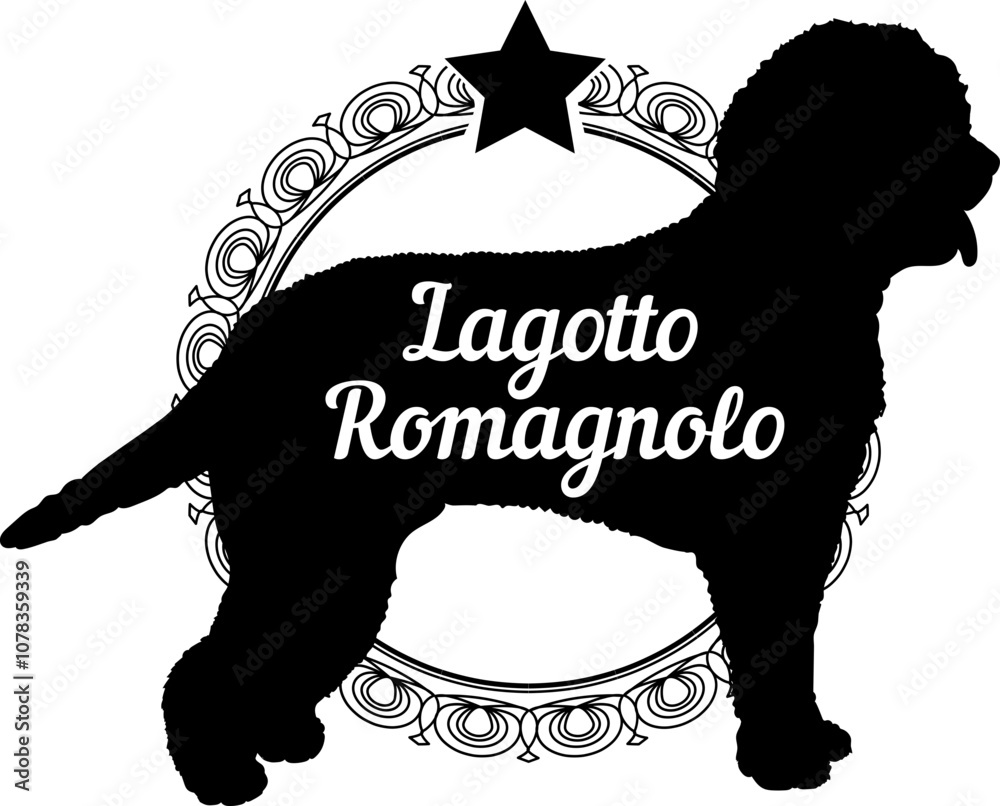 Lagotto Romagnolo. dog silhouette, dog, dog breeds, logo, vector ...