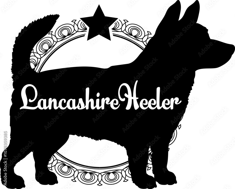 Lancashire Heeler. dog silhouette, dog, dog breeds, logo, vector ...