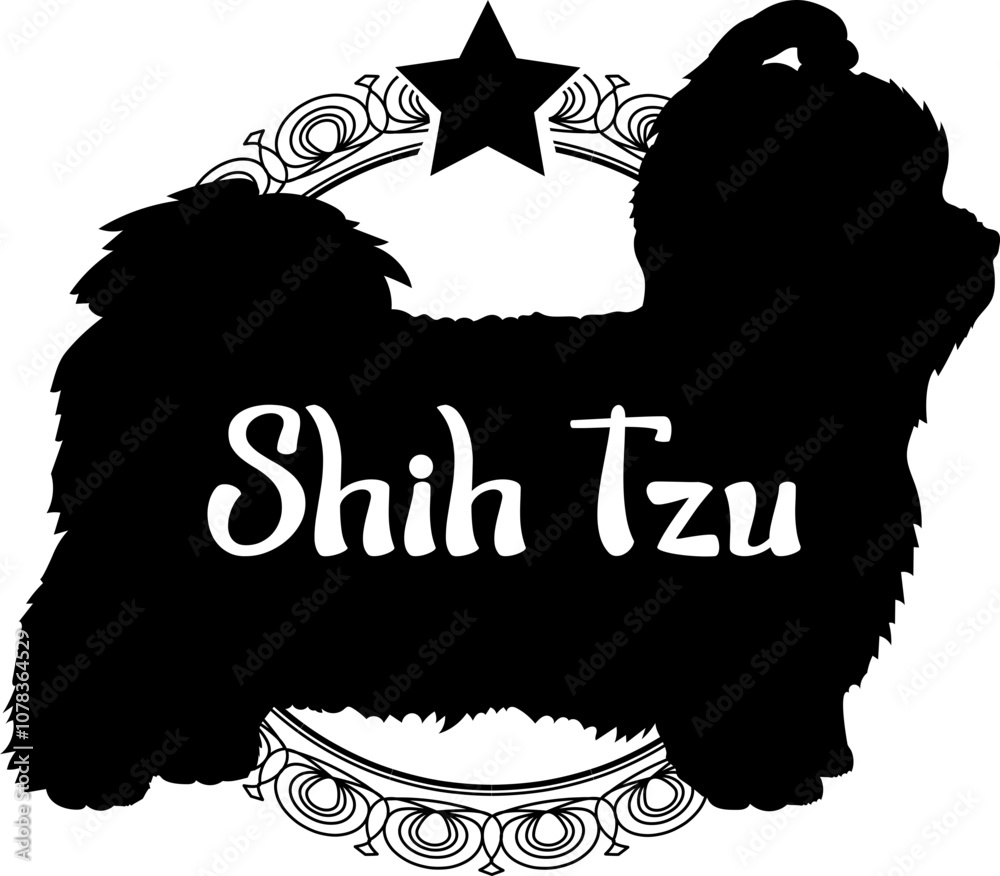 Shih Tzu. dog silhouette, dog, dog breeds, logo, vector, silhouette ...