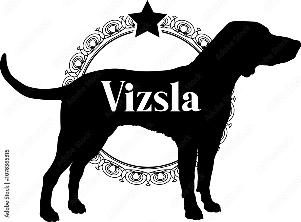 Vizsla. dog silhouette, dog, dog breeds, logo, vector, silhouette, logo ...