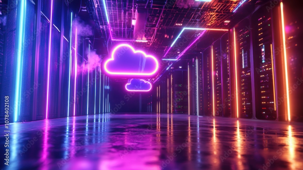 Create a realistic cloud infrastructure in a modern data center Stock ...