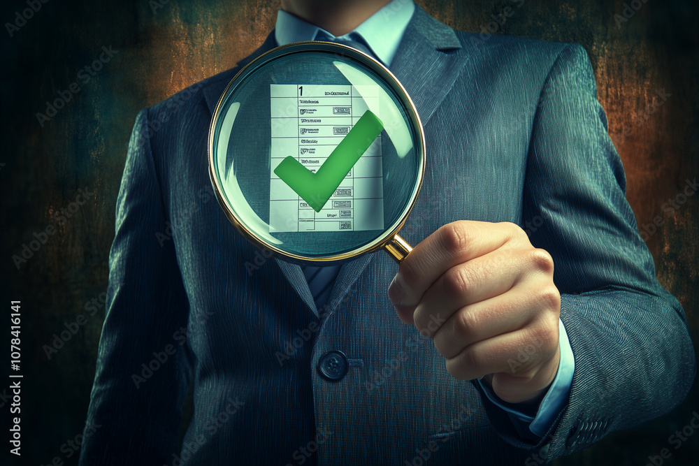 Document quality control concept. Businessman. assurance approved ...