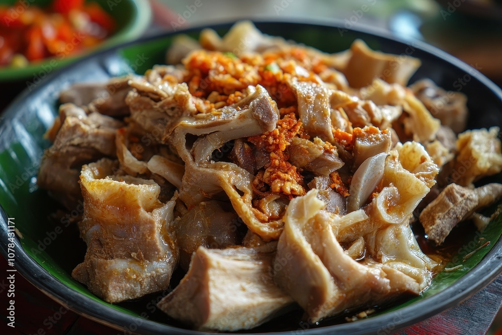 Detailed look at delicious raw tripe an edible stomach lining from ...