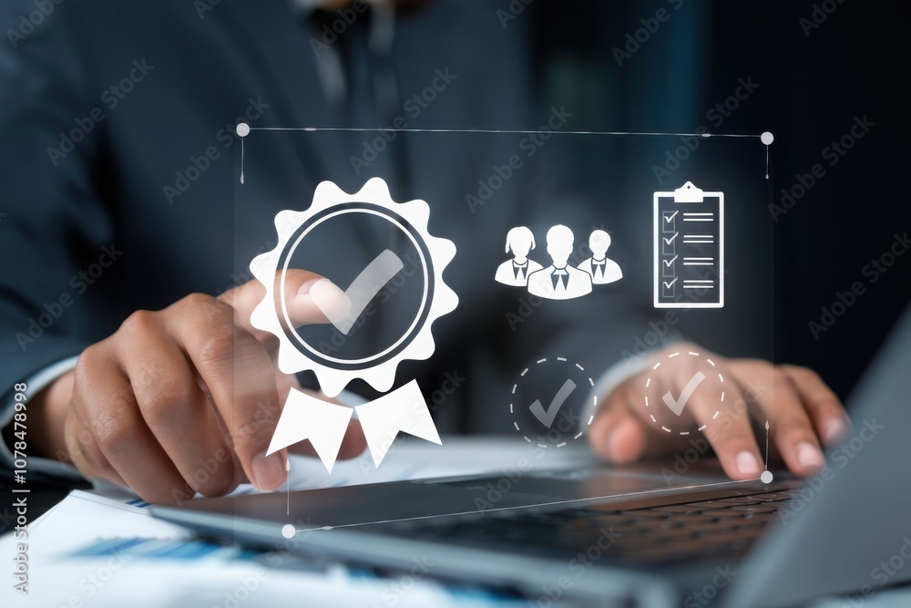 The company's product quality certificate is compliant, the check mark ...