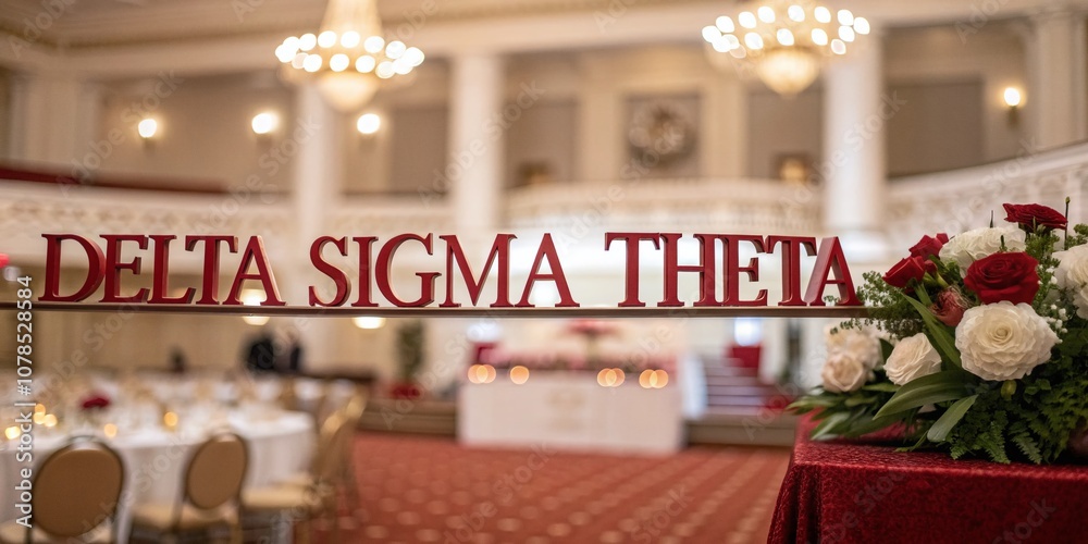 High Depth of Field Image of Delta Sigma Theta Greek Letters with ...