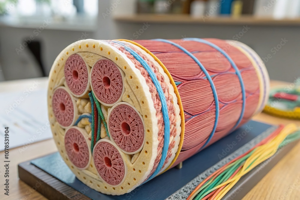 Intricate Portrait Photography of Sarcomere Structure, Showcasing the ...