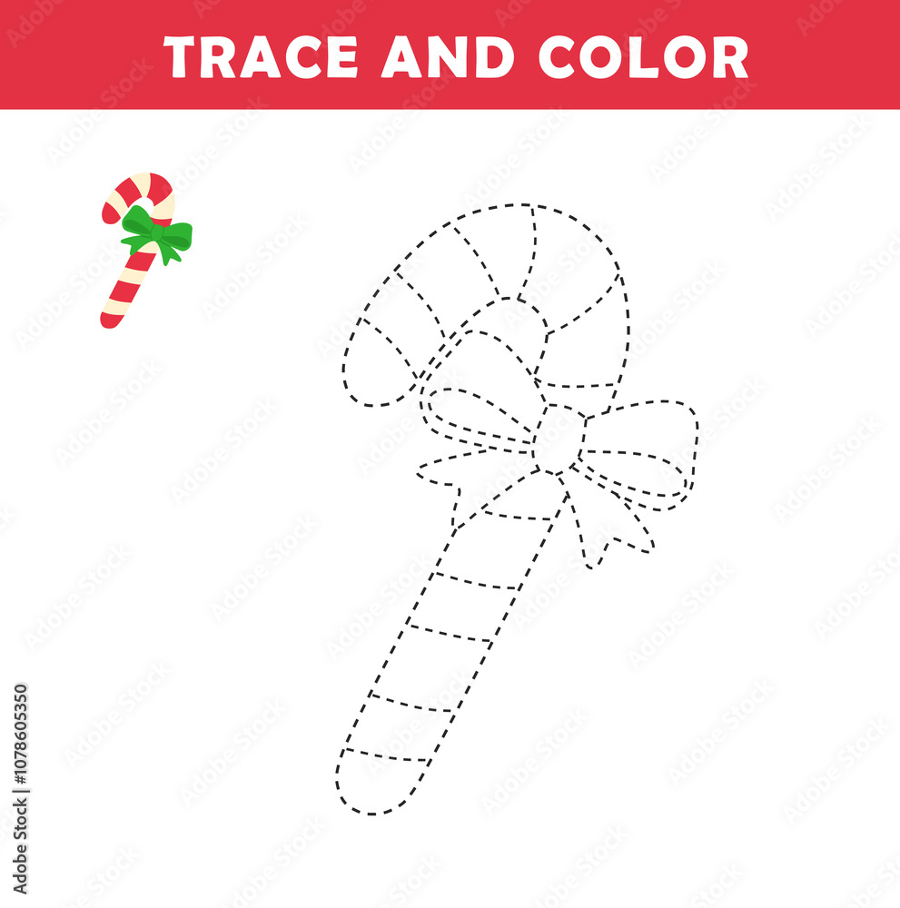 Christmas activity sheet. Trace and color for children. Handwriting ...