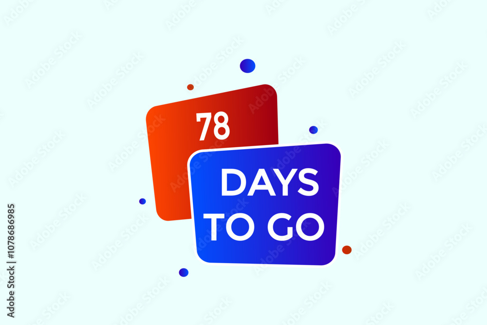 78 days to go, icon, stile, timer, countdown, clock, time, background ...