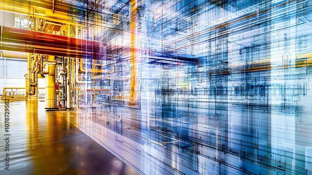 Blueprint Layers: A composite photo showing multiple translucent ...