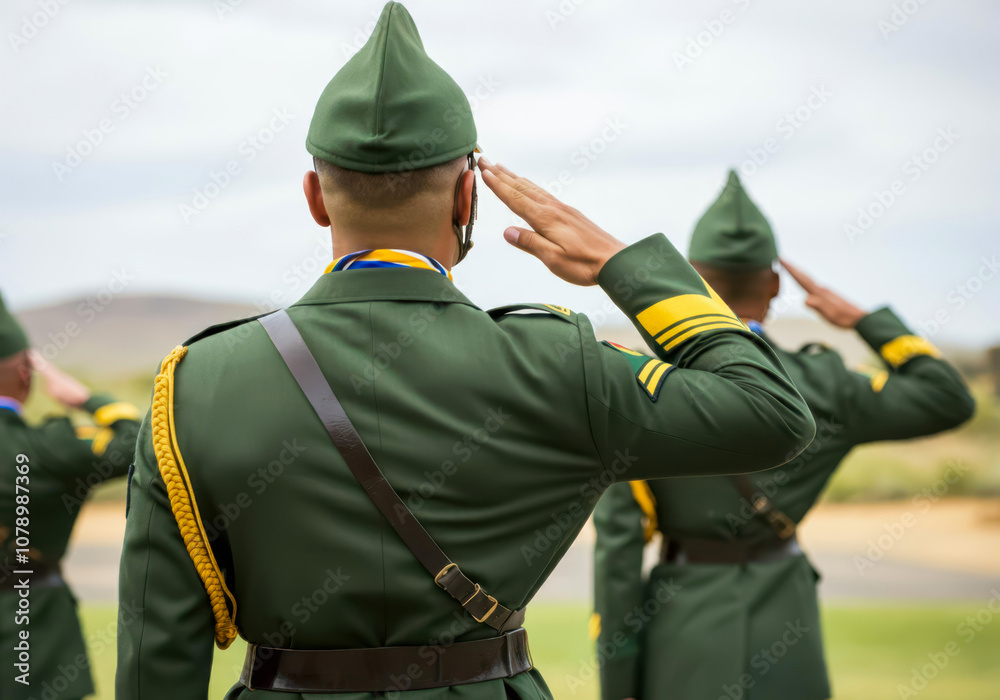 South African soldiers giving salute during ceremony military, glory ...