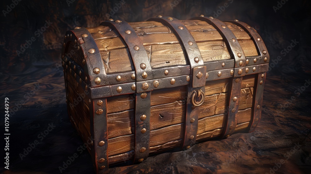 Position the box with the lid slightly ajar, under dim, moody lighting ...