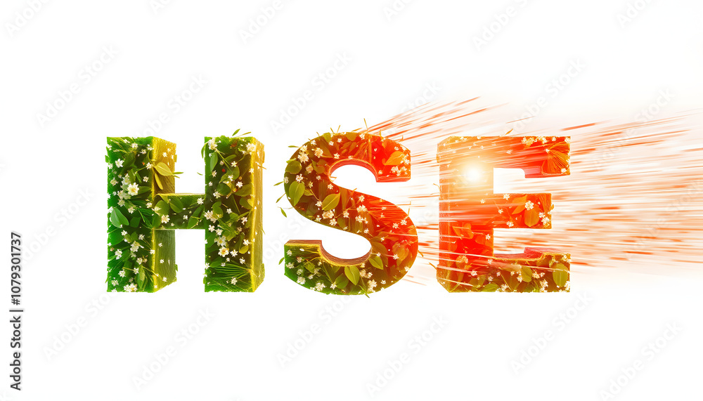 HSE concept ,Health Safety Environment acronym, background isolated ...