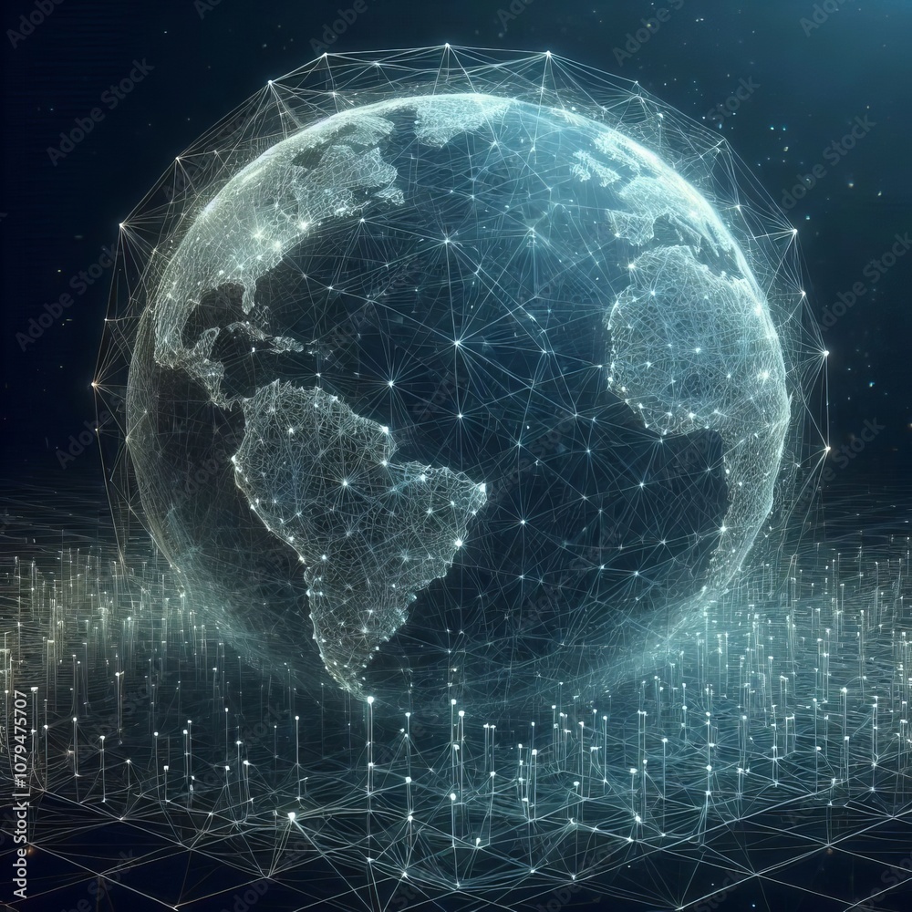 world map with code, global network background. Stock Illustration ...
