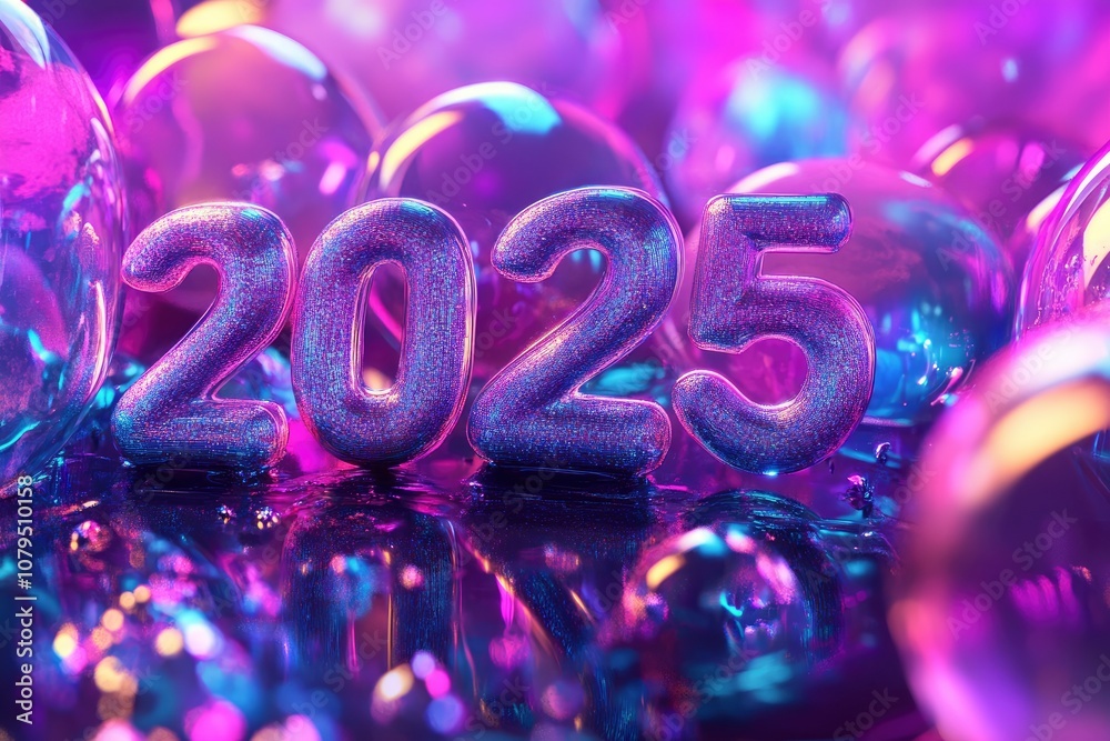 text "2025" , effect , photoshop mockup, ai Stock Illustration | Adobe ...