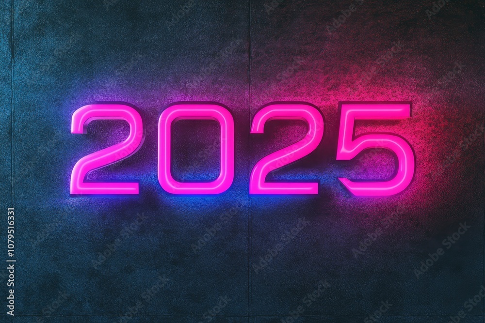 text "2025" , effect , photoshop mockup , ai Stock Illustration | Adobe ...
