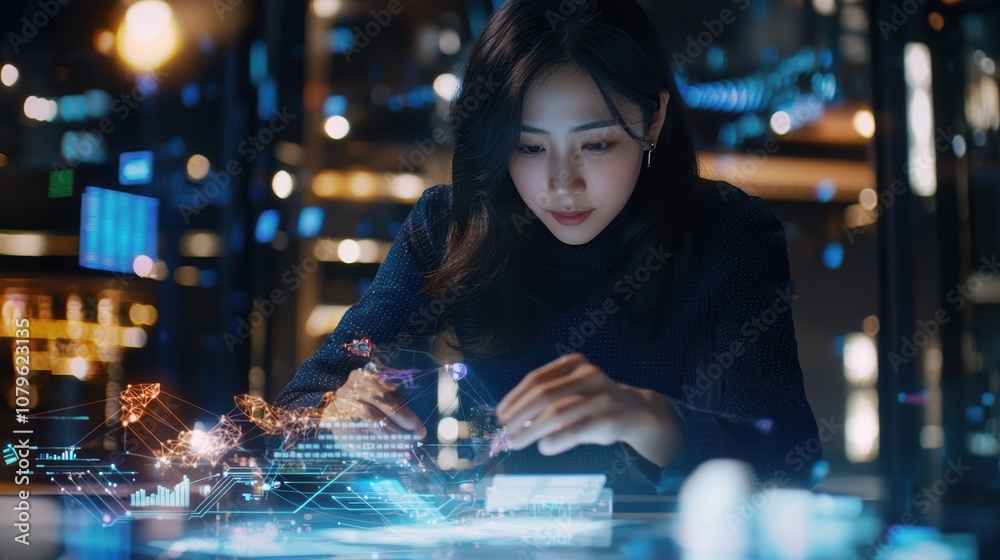 Designing a user interface south korea digital creation modern office close-up innovation in ...