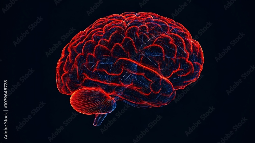 Striking 3d Digital Depicting The Intricate Structure And Neural Pathways Of The Human Brain S