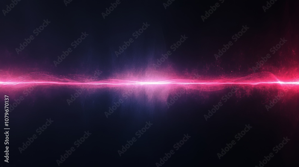 Minimalist sound wave against in dark background, audio visualization ...