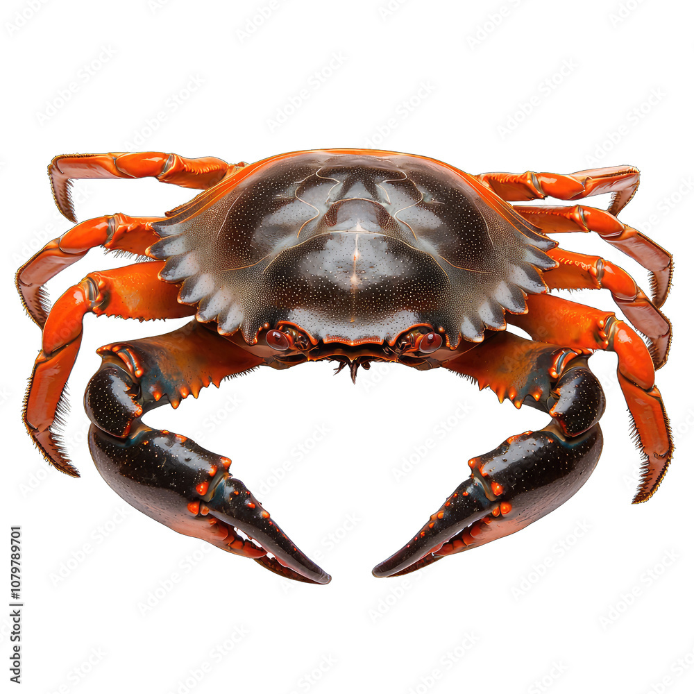 Red crab closeup isolated transparent background marine life wildlife ...