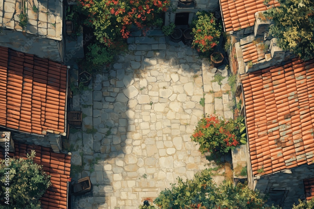 Countryside Town Tabletop RPG Map, Fantasy Streets Roleplaying Exterior ...