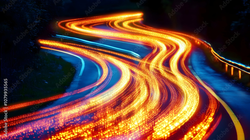 Fast Digital Data Flow a?" High-speed data transfer visual with codes ...