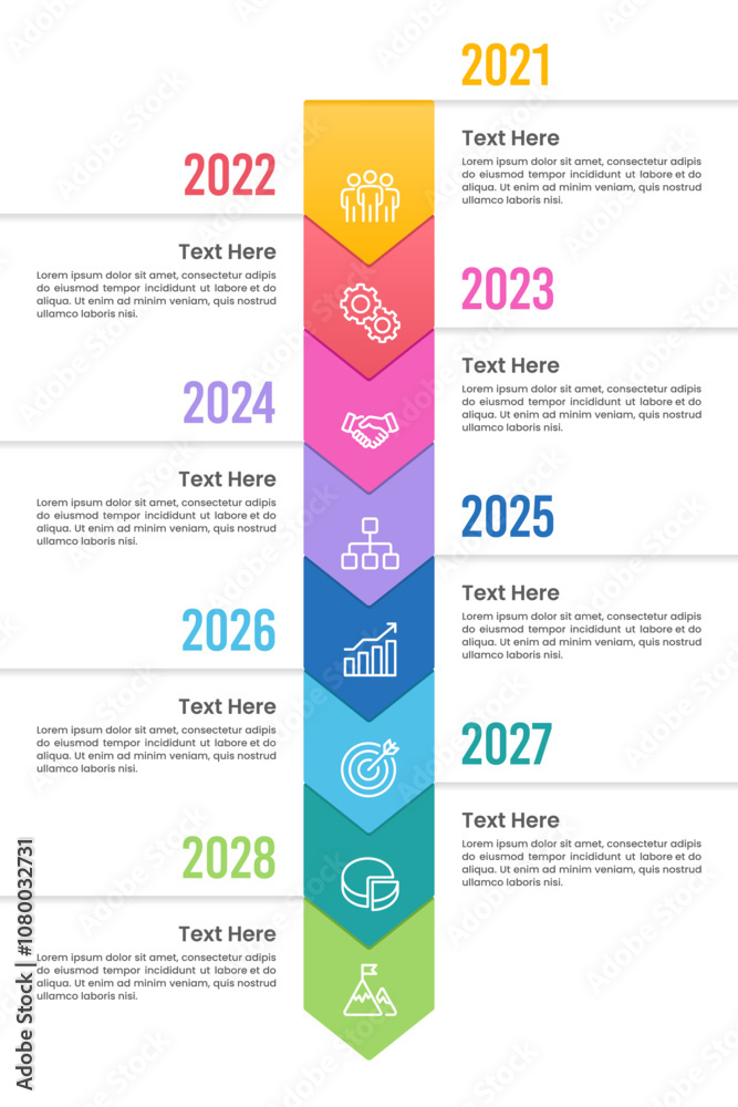 Vertical Infographics timeline 8 steps to success. Workflow layouts, Annual report, Plan ...