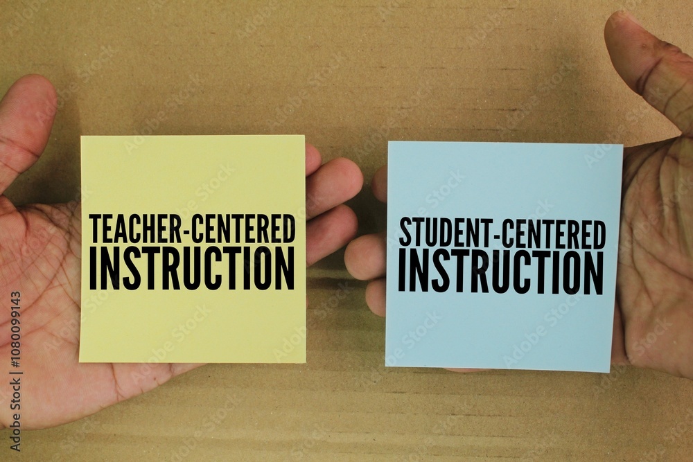 Foto de Stock teacher-centered instruction and student-centered ...