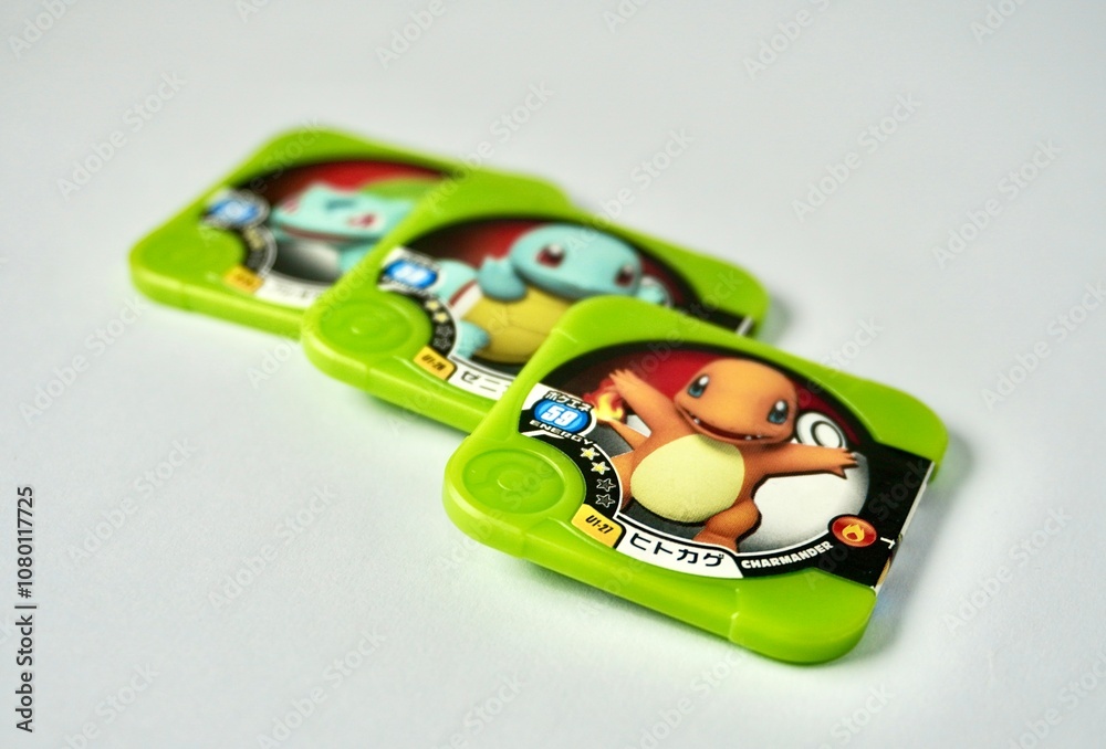 Jakarta, Indonesia - November 7th, 2024 - Green square Pokemon Tretta ...