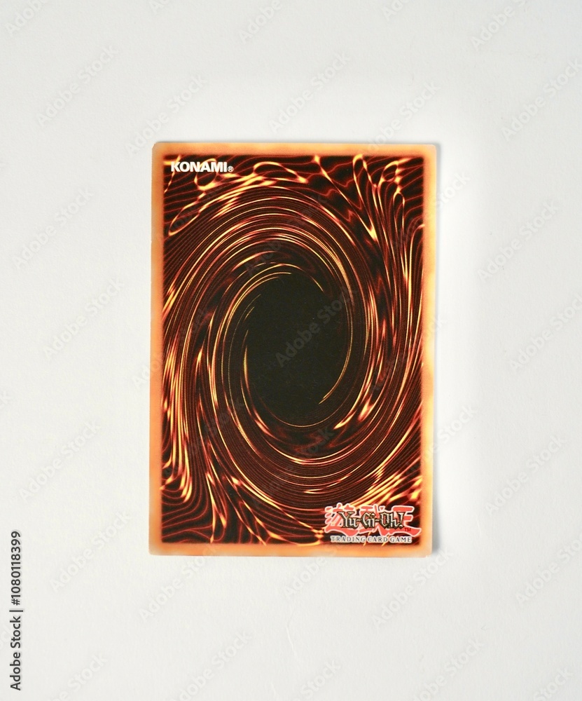 Jakarta, Indonesia - November 7th, 2024 - One Yu-Gi-Oh! card brown back view isolated on ...