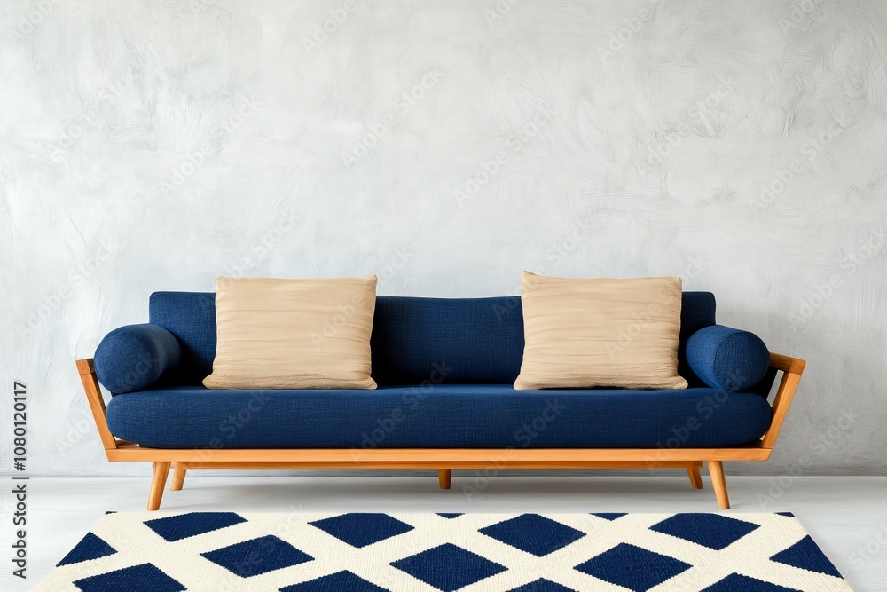 Contemporary craftsman style decor with bold color blocks and geometric ...