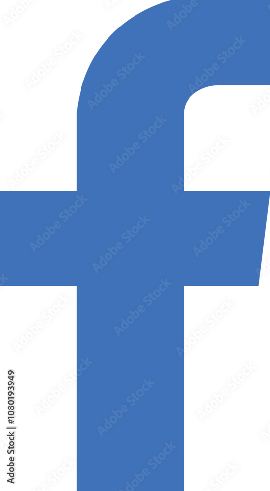 Facebook logo. Realistic social media icon logotype vector. Meta fb ...